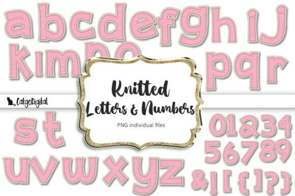 Knitter Letters Clipart PNG Bundle Graphic by CatgoDigital · Creative ...