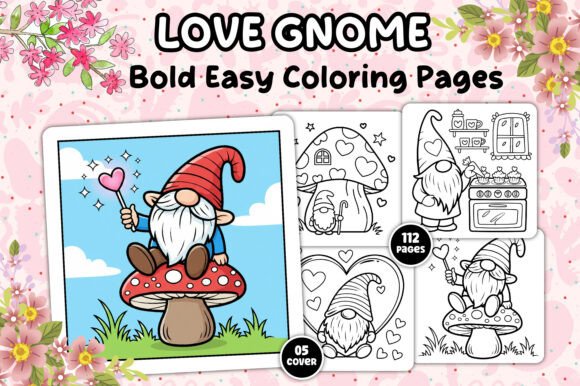 Love Gnome Day Coloring Pages Graphic by CRAFTY DREAMY STUDIO CORNER ...