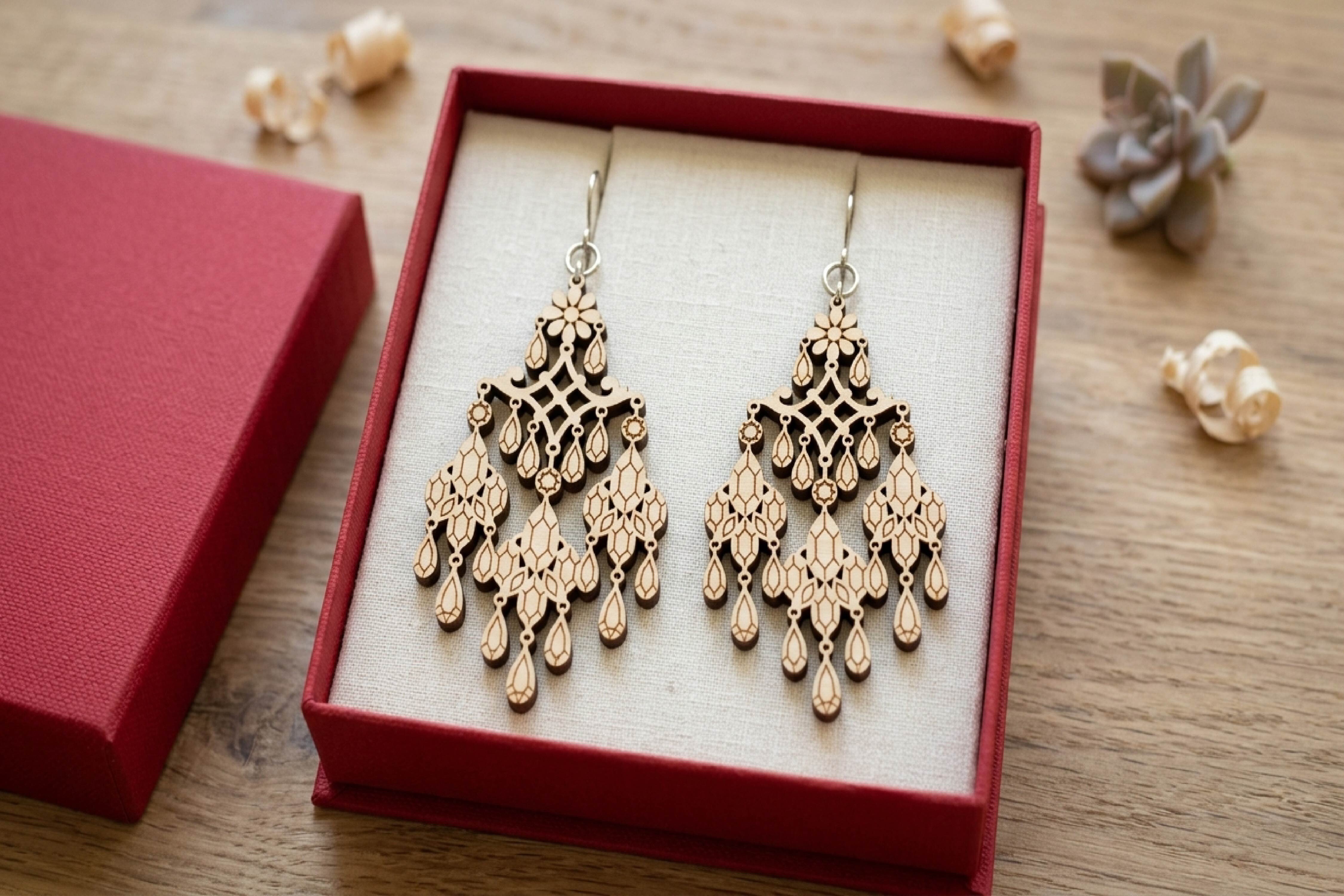 Luxury Chandelier Earrings · Creative Fabrica