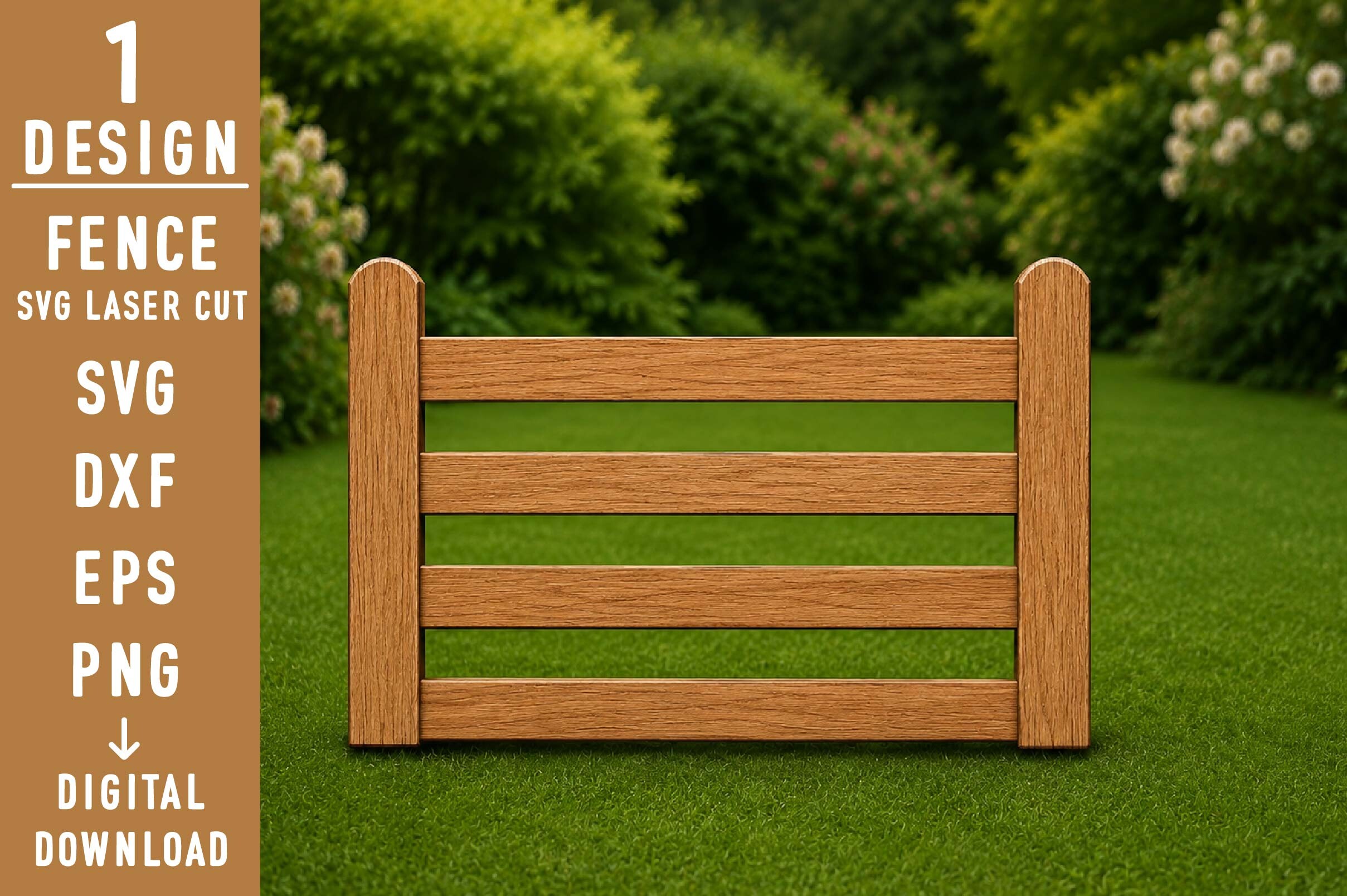 Picket Fence Laser Cut SVG · Creative Fabrica