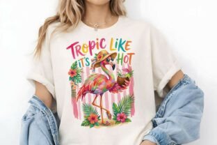 Playful Summer Flamingo Sublimation PNG Graphic by Mulew · Creative Fabrica