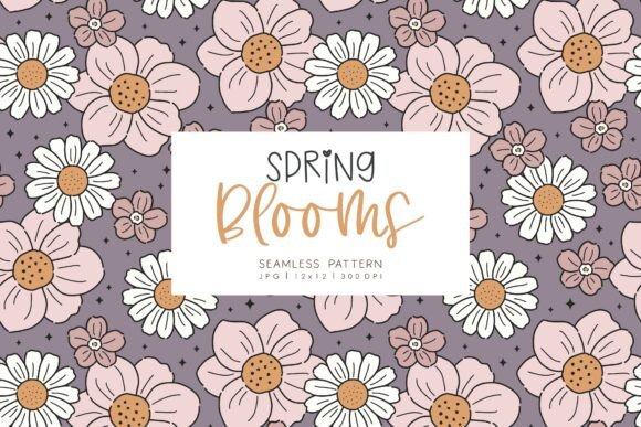 Seamless Pattern Spring Blooms 1 Graphic by Sweet Shop Design ...
