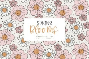 Seamless Pattern Spring Blooms 1 Graphic by Sweet Shop Design ...