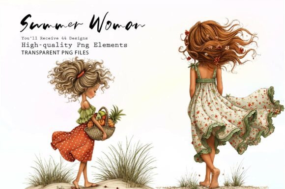 Summer Woman PNG Clipart Bundle Graphic by Dreamshop · Creative Fabrica