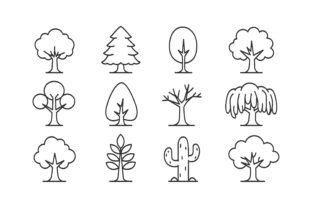 Trees and Plants Graphic by dzgnvibe · Creative Fabrica