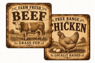 Vintage Farmhouse Pantry Labels Graphic by RevolutionCraft · Creative ...