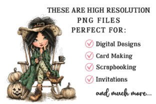 Whimsical Halloween Witch Clipart Graphic by RevolutionCraft · Creative ...