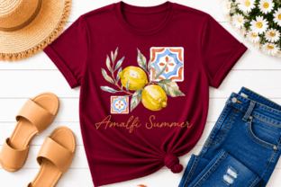 Amalfi Summer PNG Italian Lemon Coastal Graphic by halendesspublishing ...