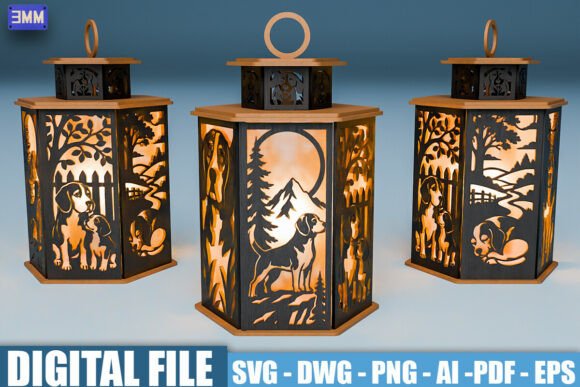 Beagle Lantern SVG Bundle · Creative Fabrica