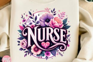Beautiful Floral Nurse Heart EKG PNG Graphic by BEE CREATION · Creative ...