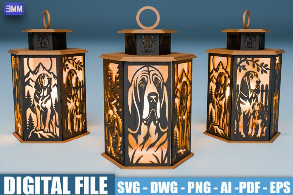 Bloodhound Lantern SVG Bundle · Creative Fabrica