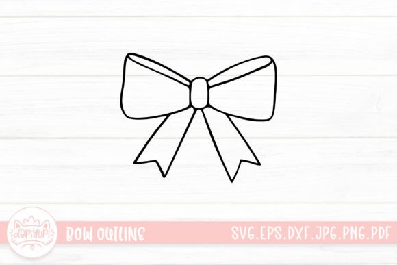 Bow Lineart SVG Cut File Graphic by dapiyupi · Creative Fabrica