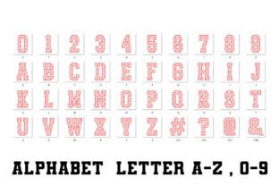 Cherry Varsity Alphabet PNG Bundle a-Z 0 Graphic by superdong_nu ...