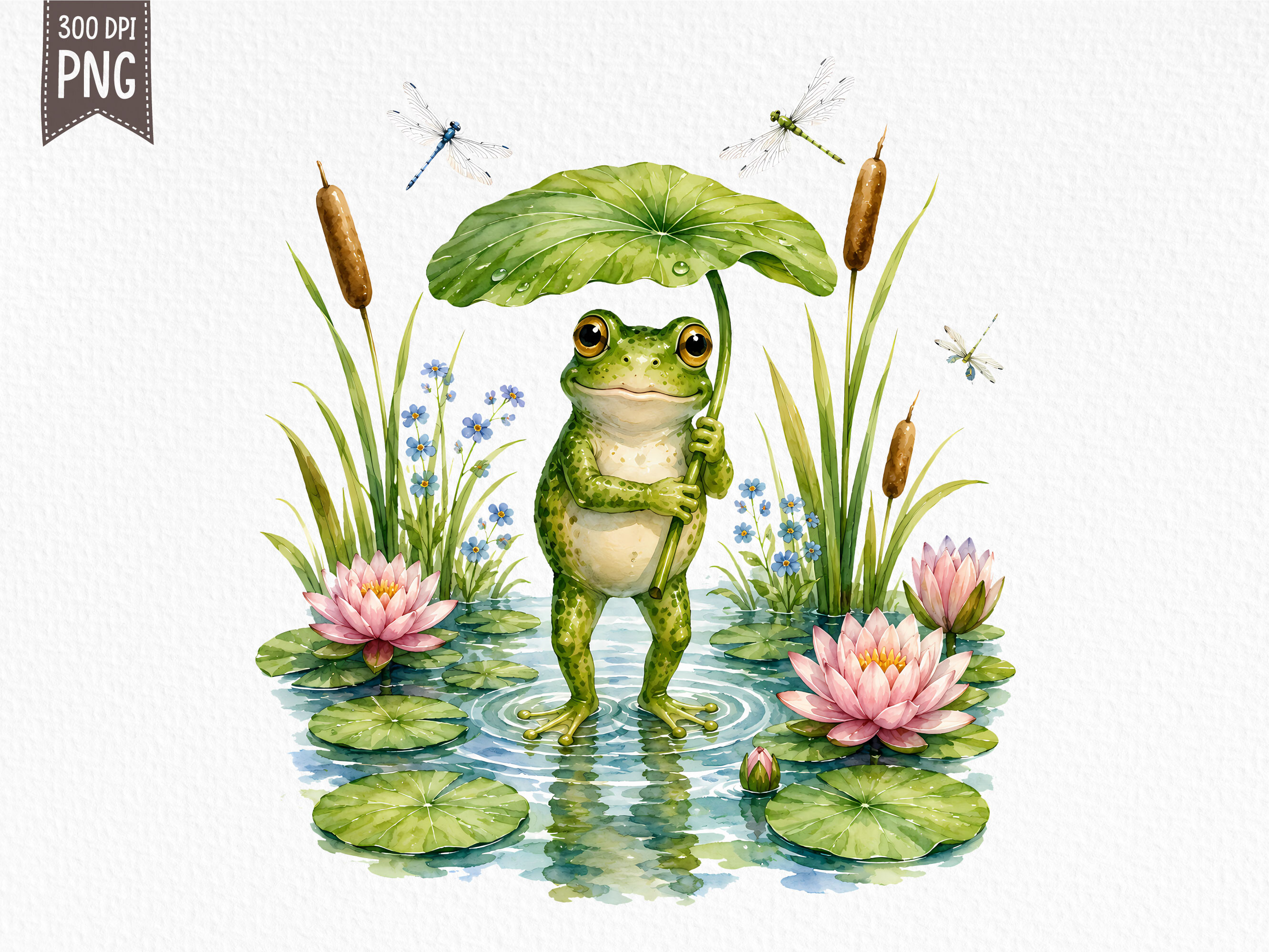 Cottagecore Whimsical Nature Frog PNG Graphic by SR Design · Creative ...