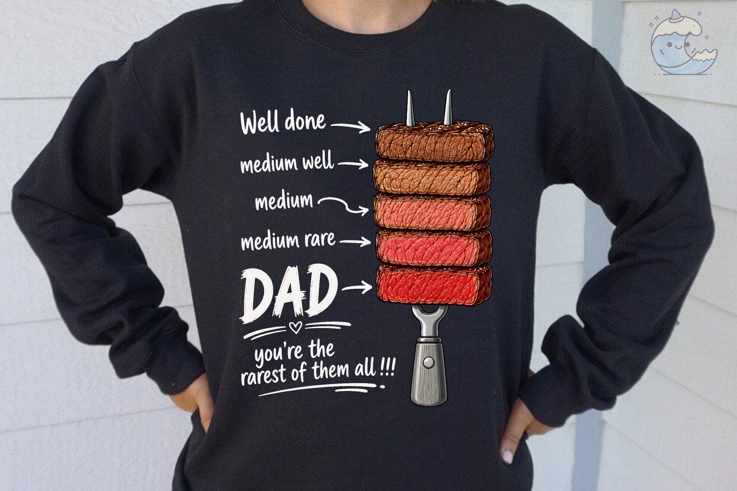 Dad Steak Doneness Funny Father PNG Graphic by Dreamtidestudio ...