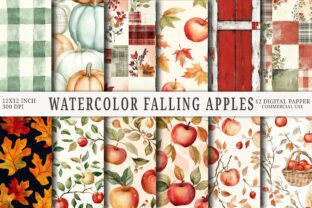 Falling Apples Seamless Pattern Graphic by RevolutionCraft · Creative ...