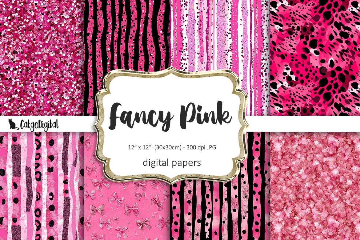 Fancy Pink Digital Background Papers Graphic by CatgoDigital · Creative ...
