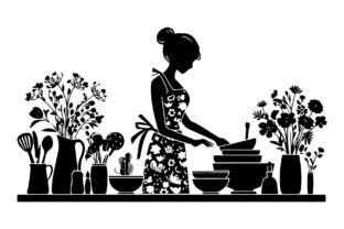 Floral Kitchen Shelf SVG Bundle Graphic by Graphic Divine · Creative ...