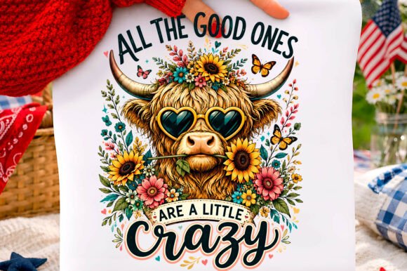 Funny Crazy Highland Cow Sarcastic PNG Graphic by Design December ...
