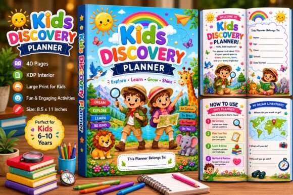 Kids Discovery Planner Graphic by designmela01 · Creative Fabrica