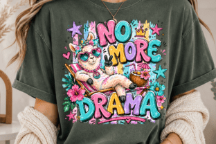 No More Drama Llama Funny PNG Graphic by Craftcity · Creative Fabrica