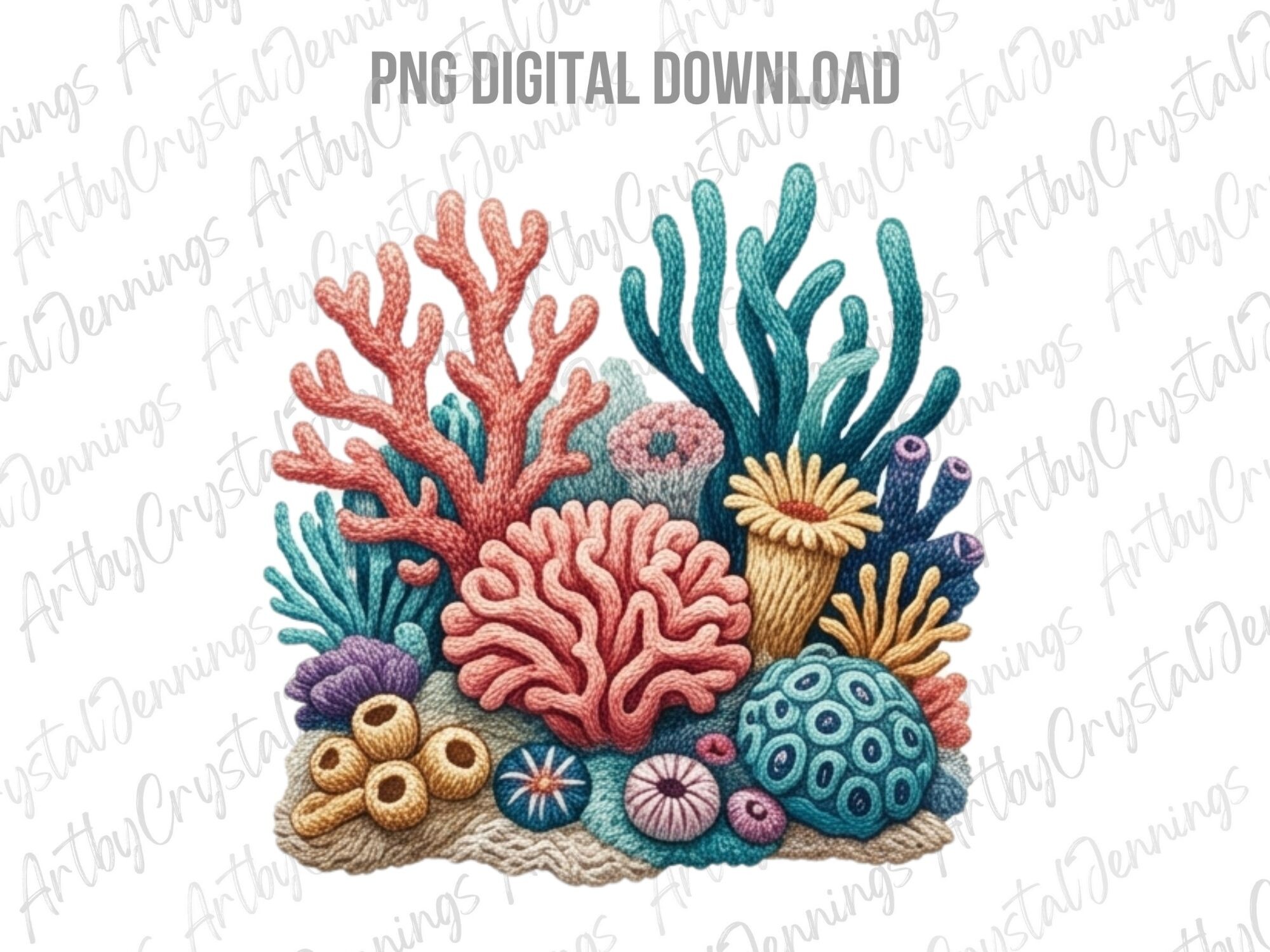 Ocean Coral Reef Underwater PNG Graphic by ArtbyCrystalJennings ...