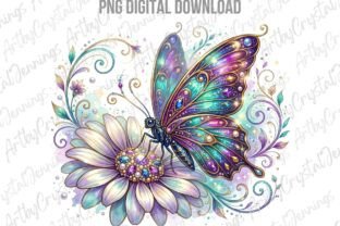 Ornate Jeweled Butterfly & Flower PNG Graphic by ArtbyCrystalJennings ...