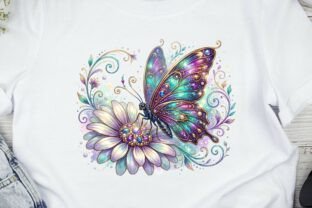 Ornate Jeweled Butterfly & Flower PNG Graphic by ArtbyCrystalJennings ...