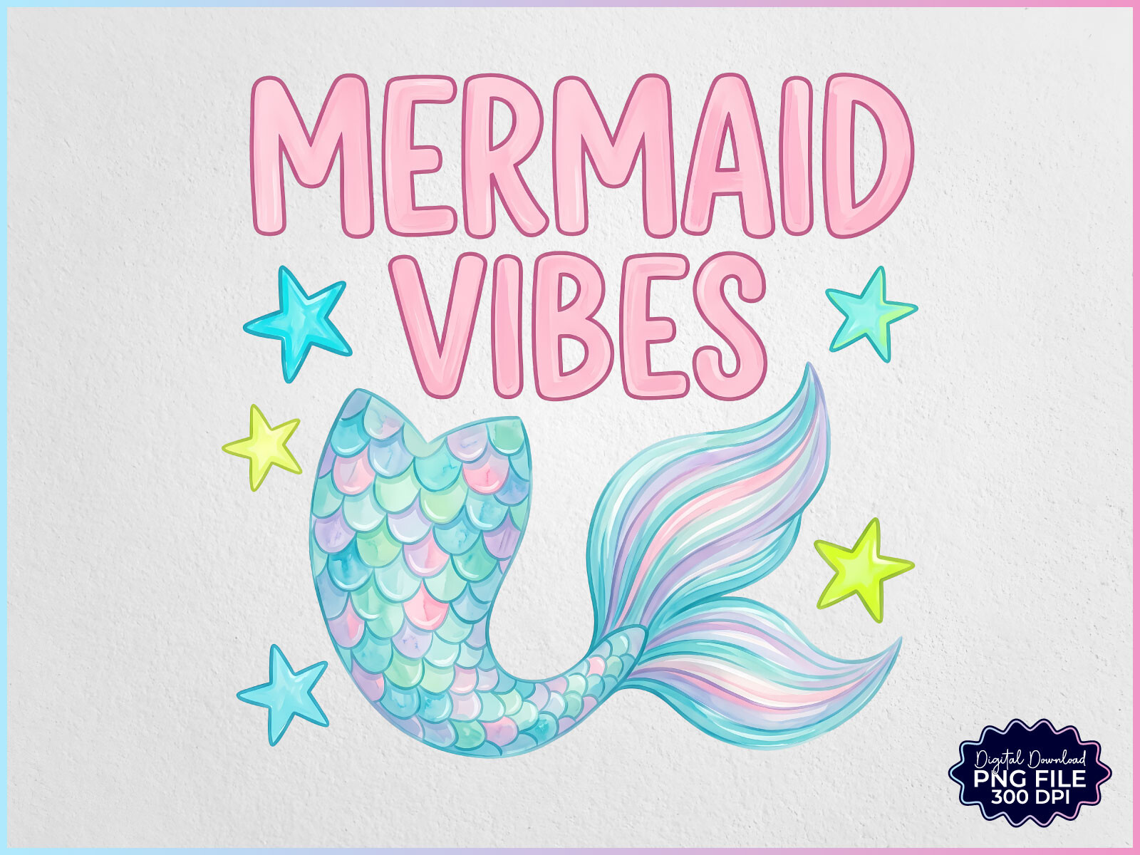Preppy Mermaid Vibes PNG Graphic by Creative Community · Creative Fabrica