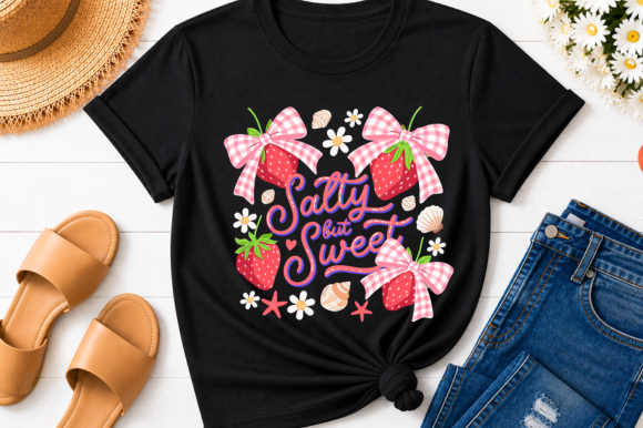 Salty but Sweet PNG Coquette Strawberry Graphic by halendesspublishing ...