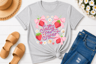 Salty but Sweet PNG Coquette Strawberry Graphic by halendesspublishing ...