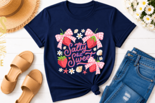 Salty but Sweet PNG Coquette Strawberry Graphic by halendesspublishing ...