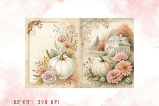 Shabby Chic Autumn Pumpkin Junk Journal Graphic by Craftfiles-SVG ...
