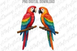 Tropical Macaw Parrot Bird Clipart PNG Graphic by ArtbyCrystalJennings ...