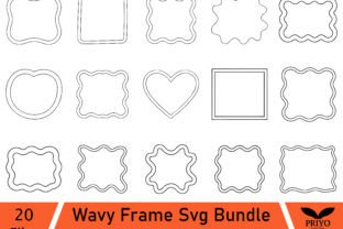 Wavy Frame Svg Bundle Graphic by Priyo Design Shop · Creative Fabrica