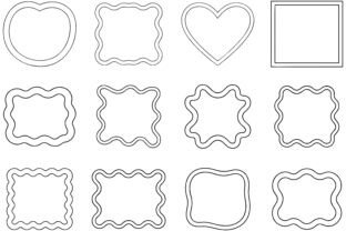 Wavy Frame Svg Bundle Graphic by Priyo Design Shop · Creative Fabrica