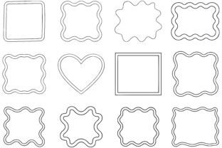 Wavy Frame Svg Bundle Graphic by Priyo Design Shop · Creative Fabrica