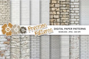 White Brick Textures Digital Paper Graphic by Precision Patterns ...