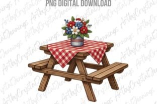 American Patriotic Picnic Table PNG Graphic by ArtbyCrystalJennings ...