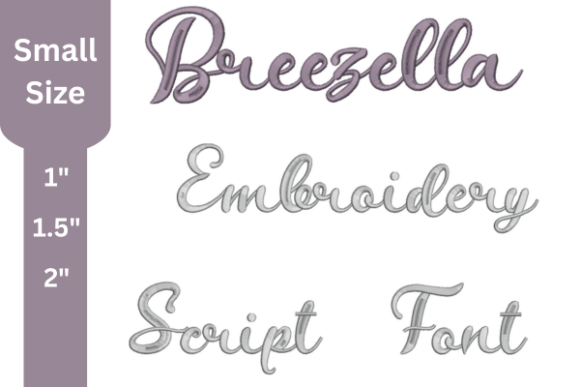 Breezella Script Embroidery Font · Creative Fabrica