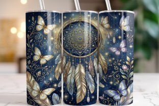 Celestial Dreamcatcher Butterfly Tumbler Graphic by RahatKDP · Creative ...