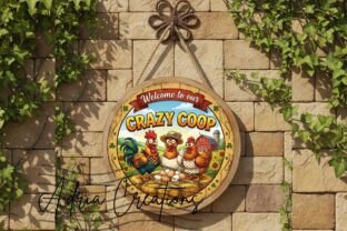 Chicken Door Sign, Funny Wind Spinner Graphic by Adria Creations ...