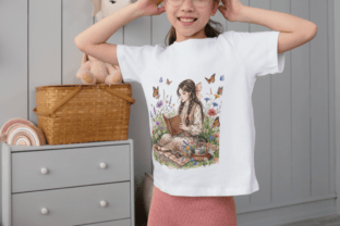 Cottagecore Reading Girl Clipart Graphic by Hamees Store · Creative Fabrica