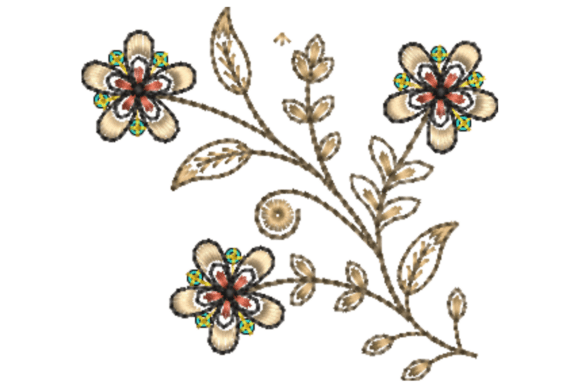 Creative Flowers Embroidery Design · Creative Fabrica