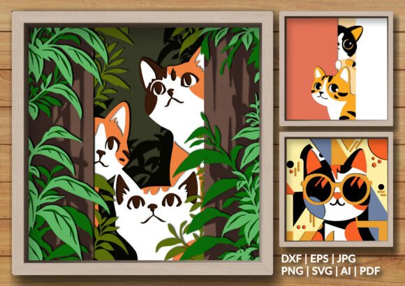 Shadow Boxes 3D SVG Cut Files for Paper Crafts - Creative Fabrica