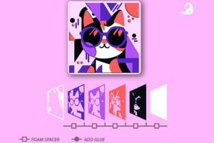 Cute Cat SVG Layered Shadow Box Bundle · Creative Fabrica
