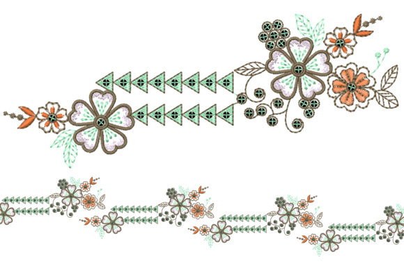Decorative Embroidery Border Design · Creative Fabrica