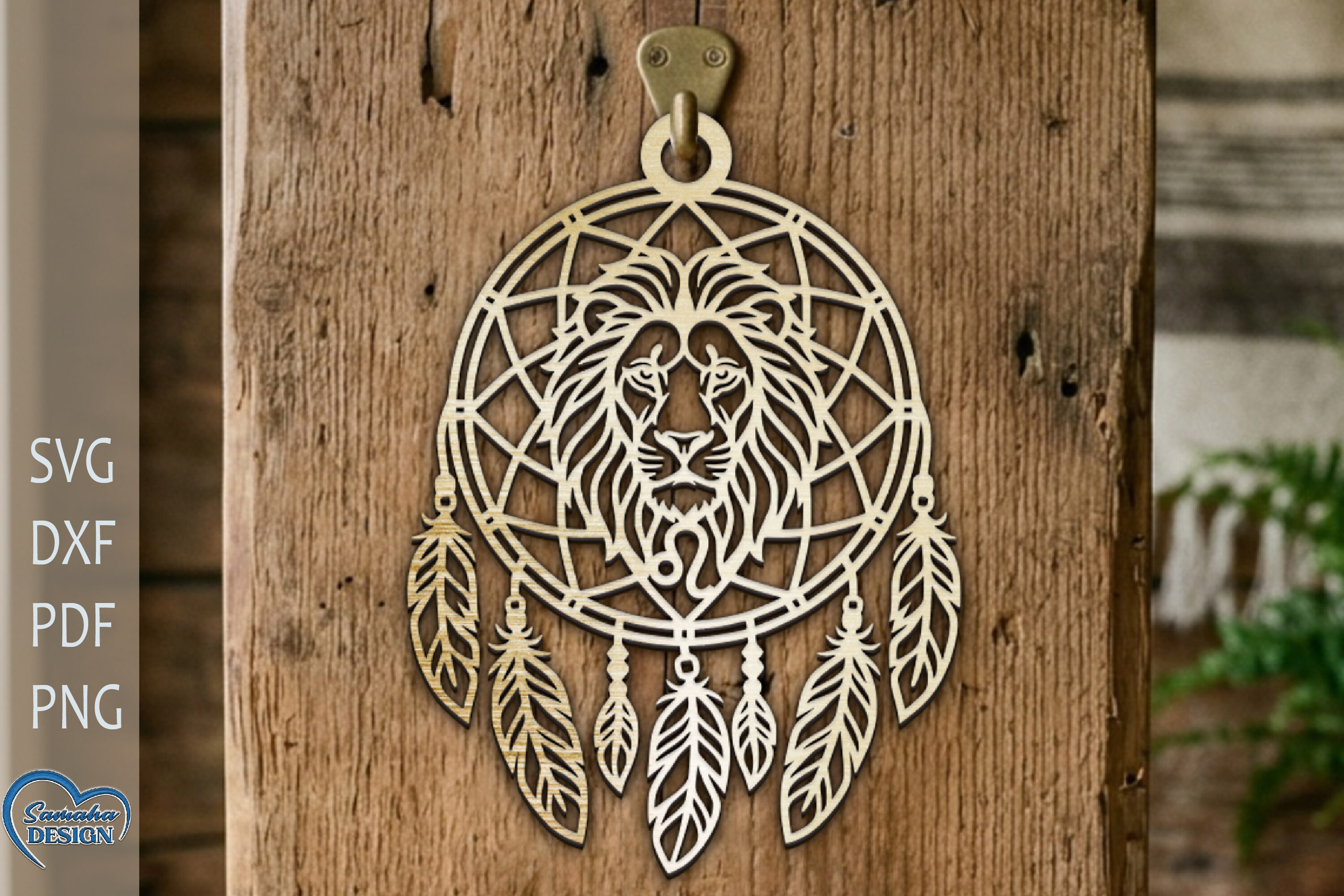 Leo DreamCatcher Laser Cut. · Creative Fabrica