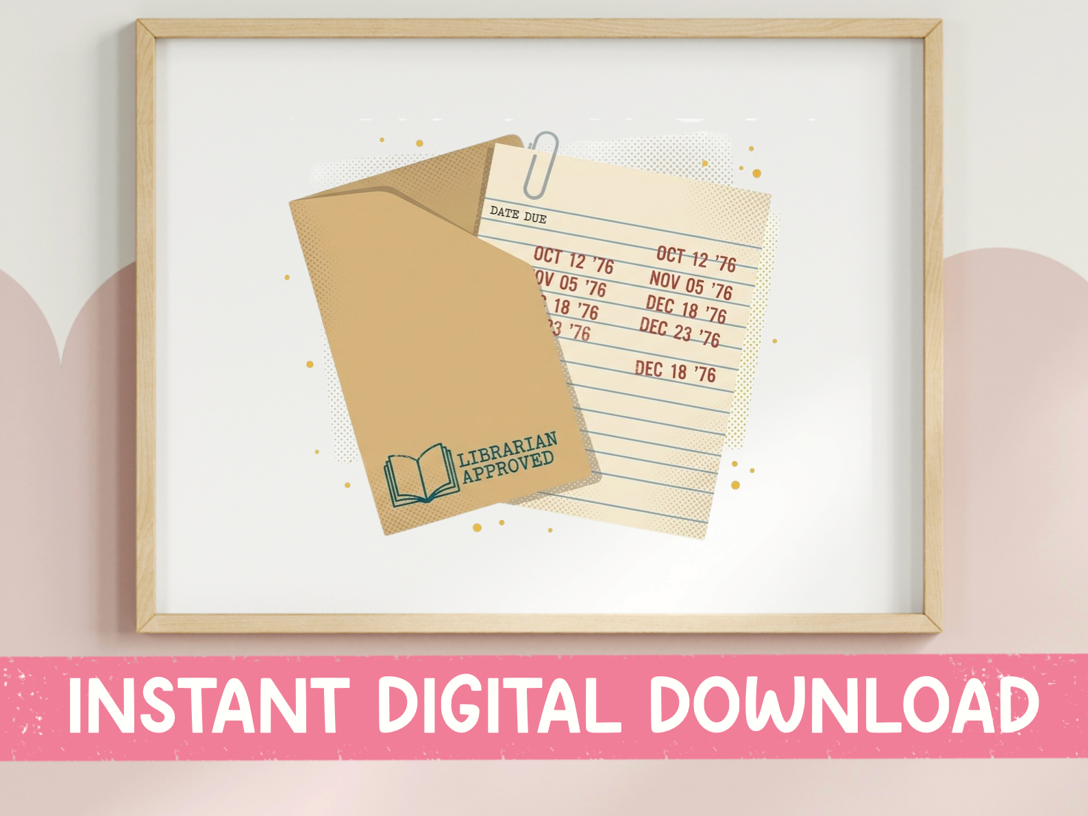 Library Date Due Card Librarian Design Graphic by October Second ...