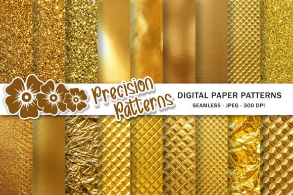 Ombre Light Gold Foil Background Graphic by Precision Patterns ...